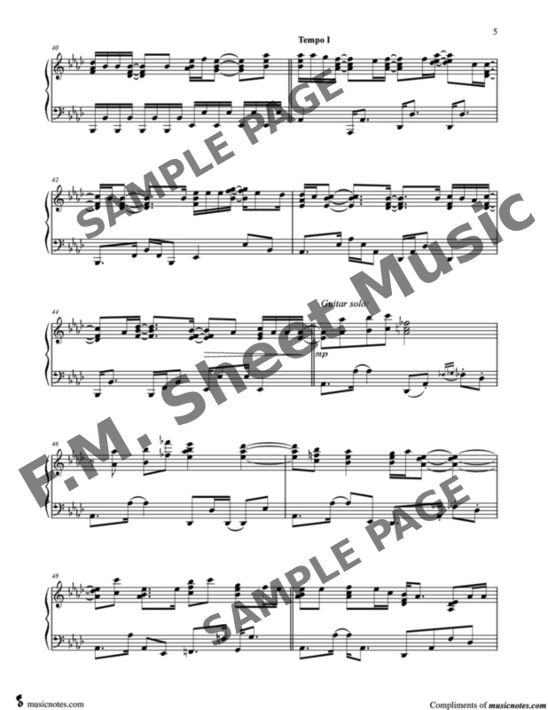 El Scorcho (Advanced Piano) By Weezer - F.M. Sheet Music - Pop Arrangements by Jennifer Eklund